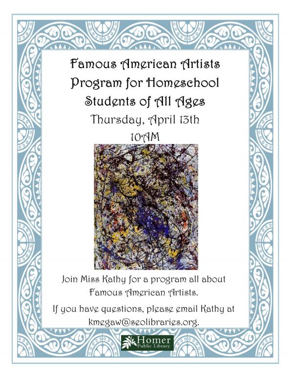 Famous American Artists - Program for Homeschool Students of All Ages ...