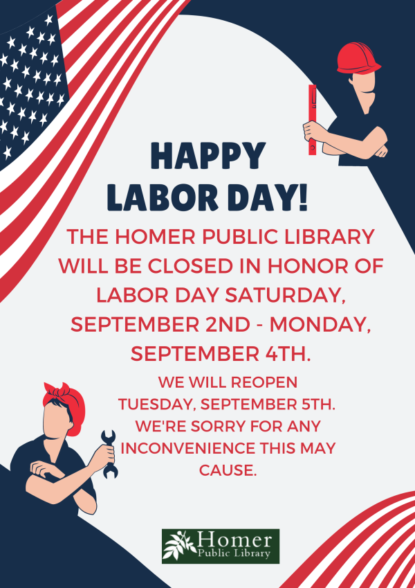 Library Closed For Labor Day | Homer Public Library