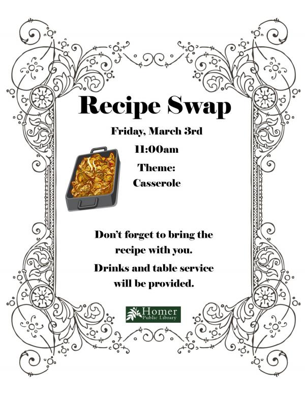 Recipe Swap - Casserole | Homer Public Library